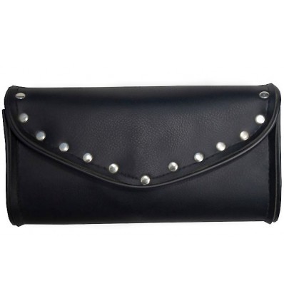 Motorcycle Windshield Bag with Studs and Magnetic Flap