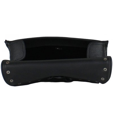 Leather Motorcycle Windshield Bag with Studs