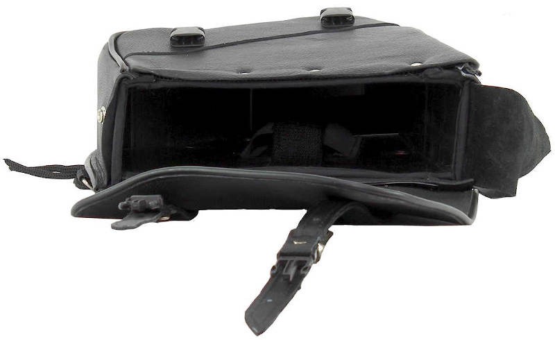 Cowhide Leather Solo Wing Arm Bag Left Side Softail Sportster Chopper
